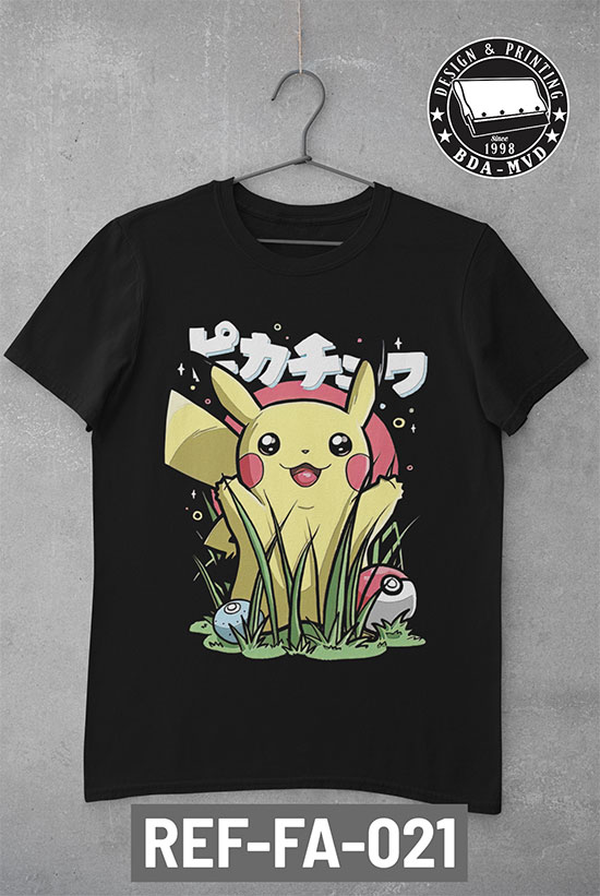 Remera Pikachu Pokémon – FA-021 | Remeras Personalizadas